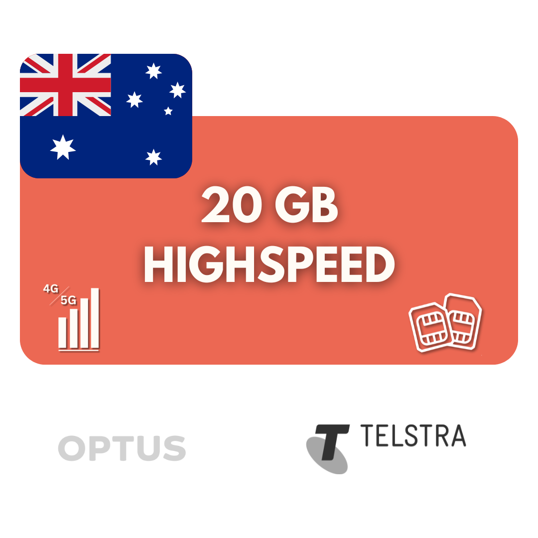 eSIM 20 gigabytes of data volume Australia (30 days) – VoiSim
